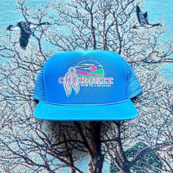 Accessories | Vintage 8s Cherokee North Carolina Trucker Snapback Hat ...